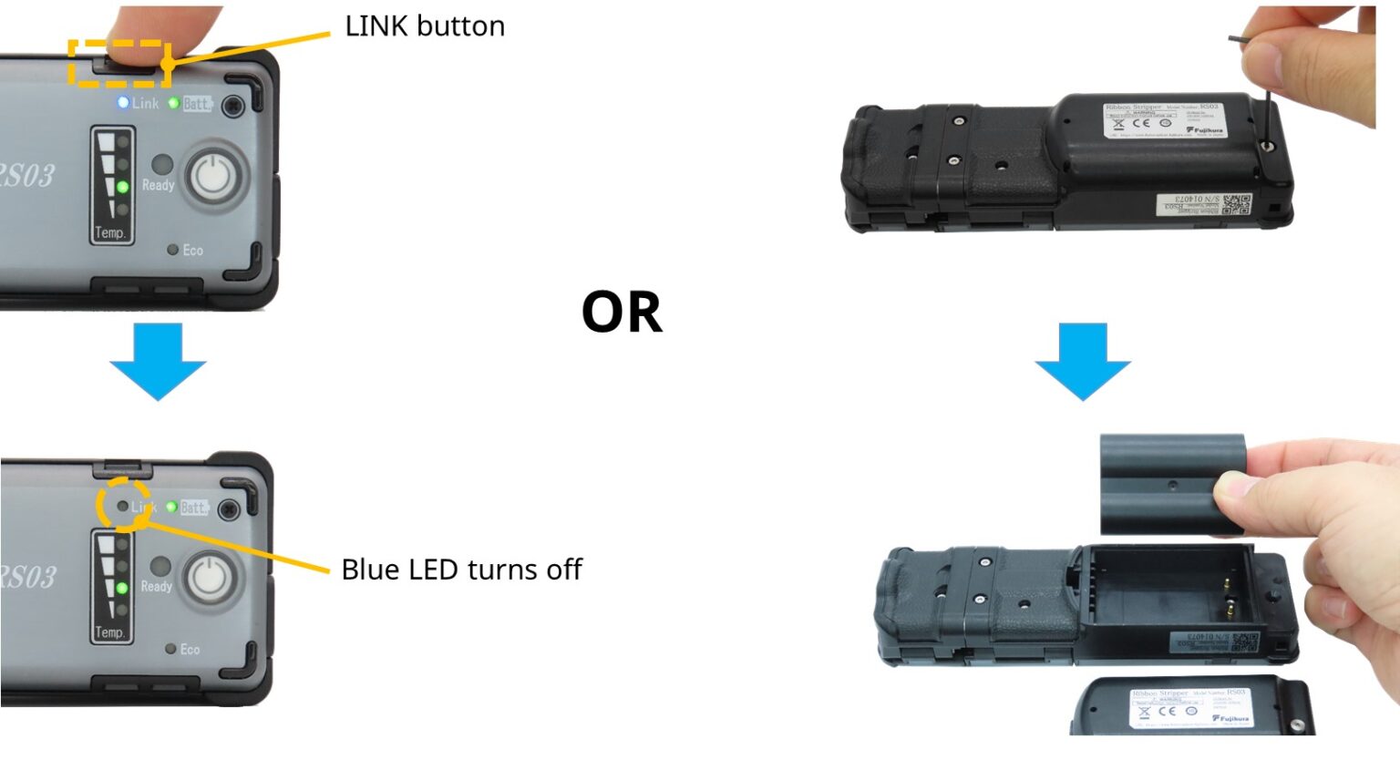 How to wireless communication setting for RS03 | Fujikura
