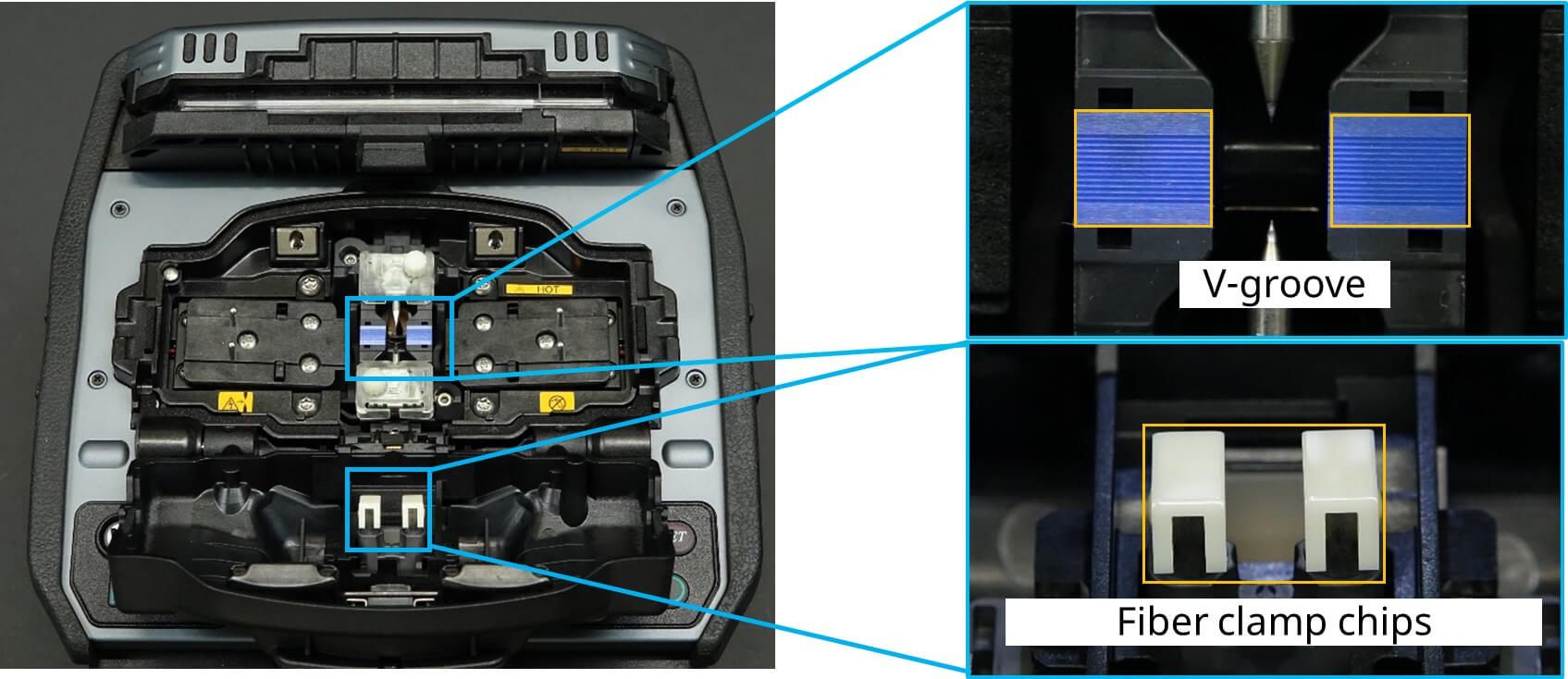 How to clean v-groove and fiber clamp chips of 90R | Fujikura